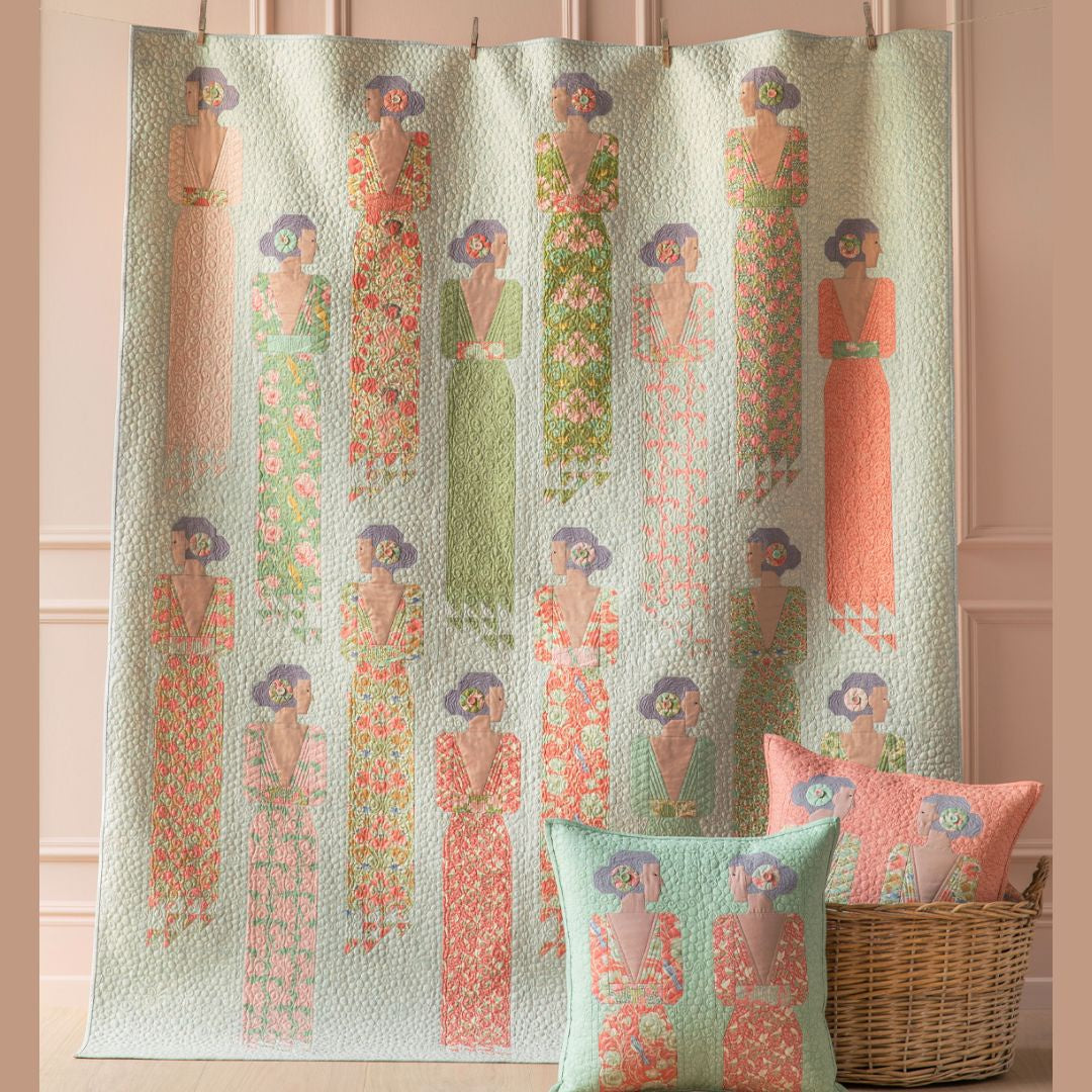 Tilda Songbird Soiree Quilt Kit - Coral/Green (PRE-ORDER SHIPPING FEBR – Elsie Gray’s