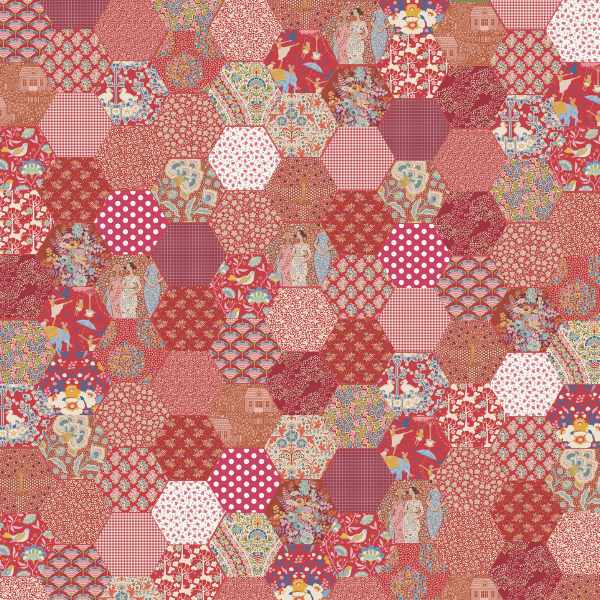 Tilda 2" Pre-Cut Hexagon Pack - Reds – Elsie Gray’s